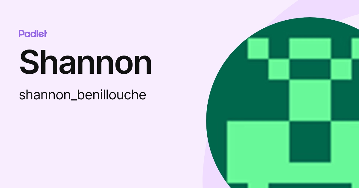 Shannon (shannon_benillouche) profile | Padlet