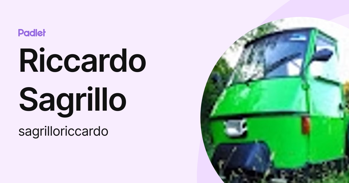Riccardo Sagrillo (sagrilloriccardo) profile | Padlet