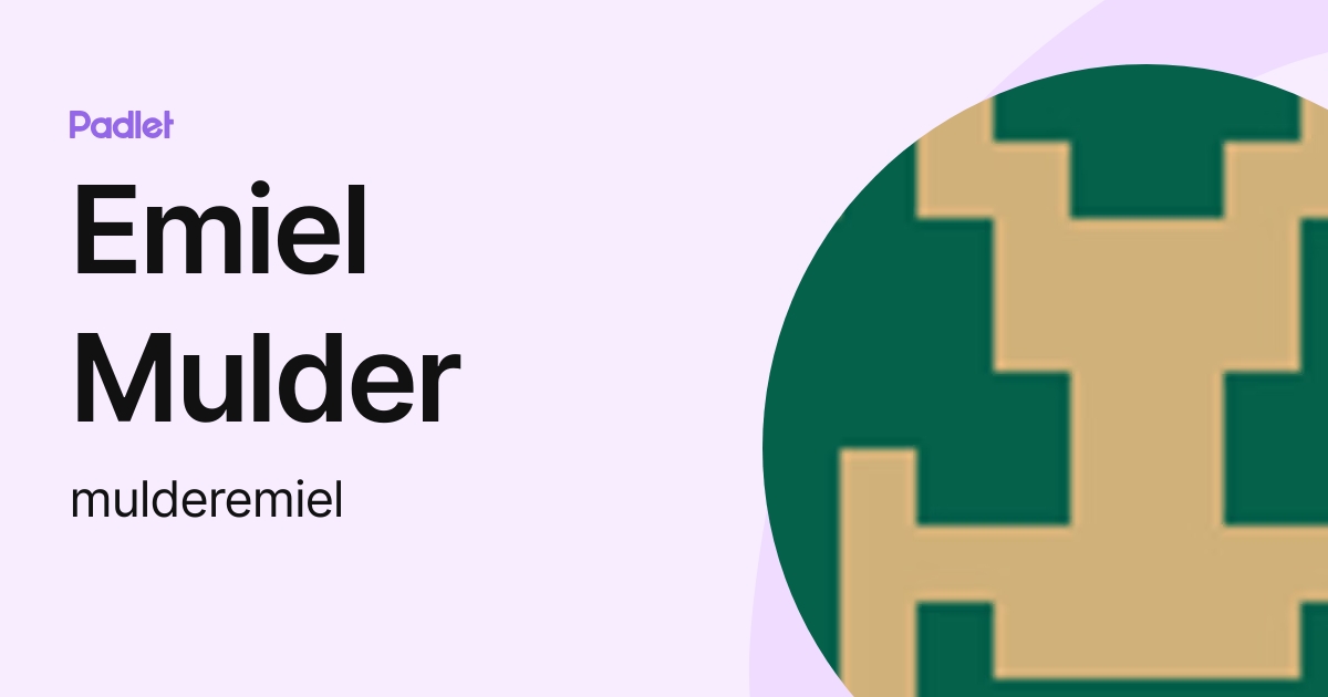 Emiel Mulder (mulderemiel) profile | Padlet