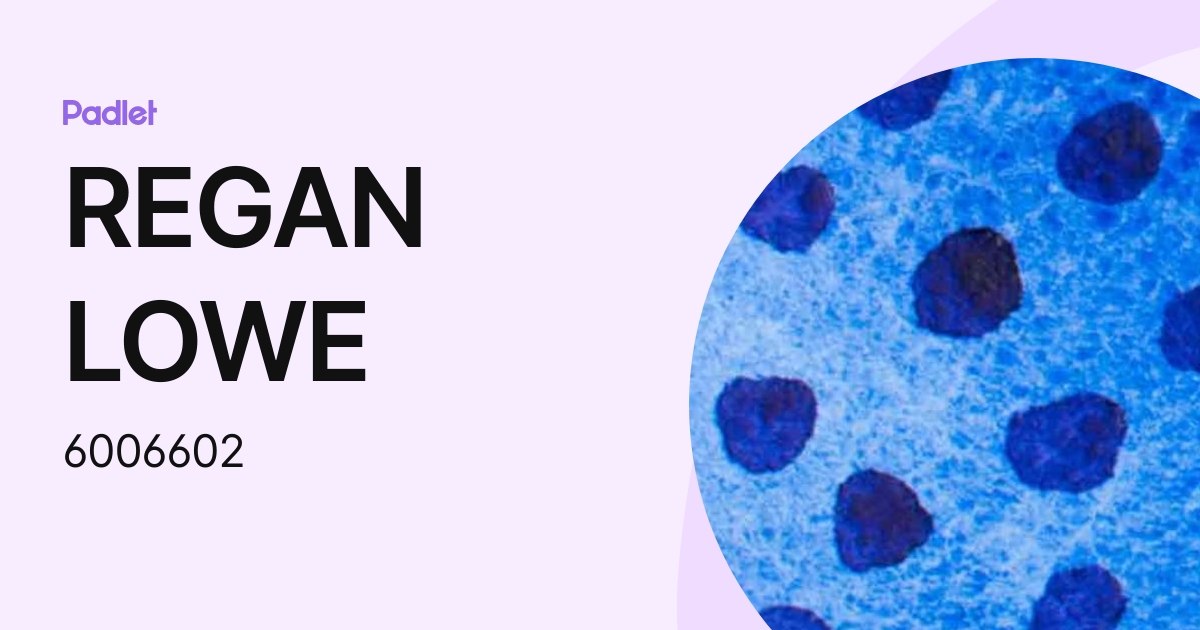 REGAN LOWE (6006602) profile | Padlet