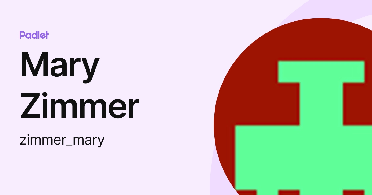 Mary Zimmer (zimmer_mary) profile | Padlet
