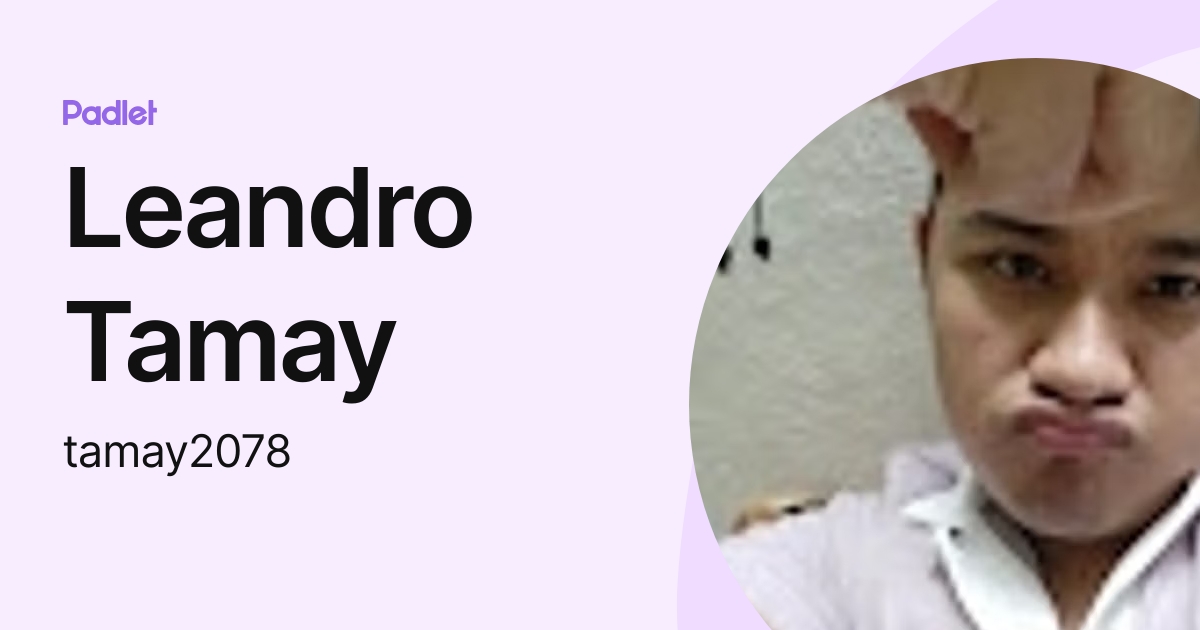 Leandro Tamay (tamay2078) profile | Padlet