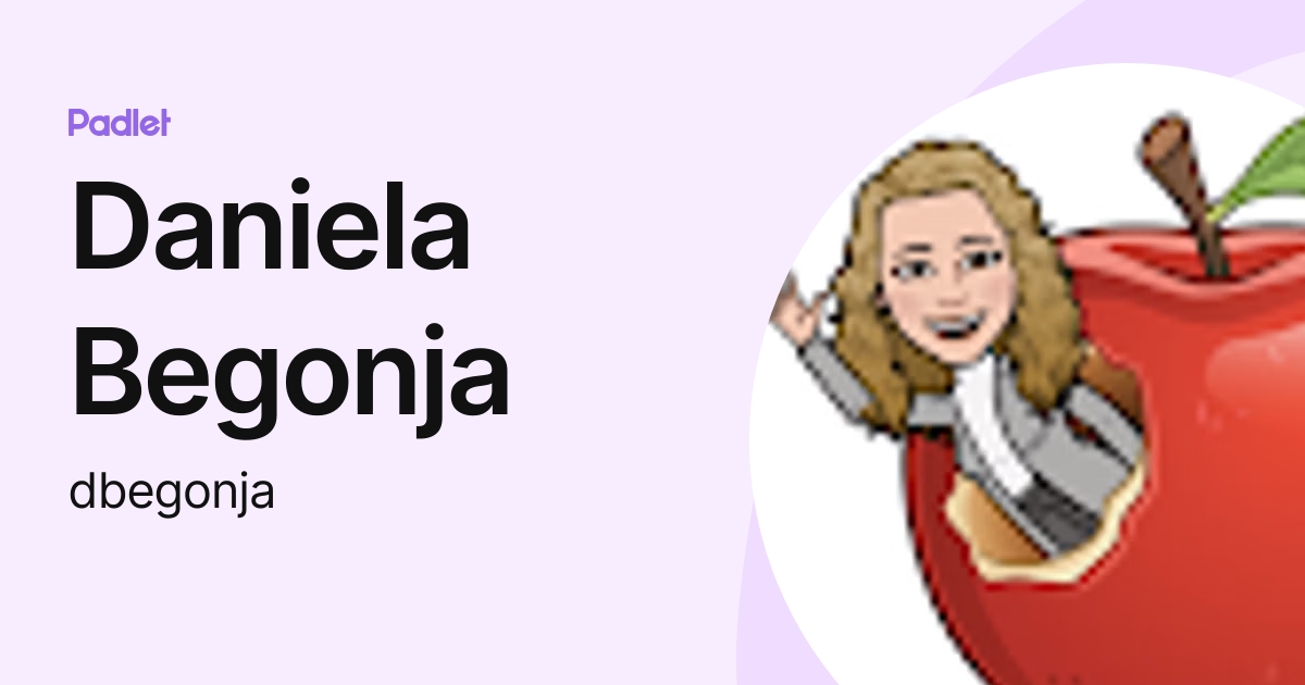 Daniela Begonja (dbegonja) profile | Padlet