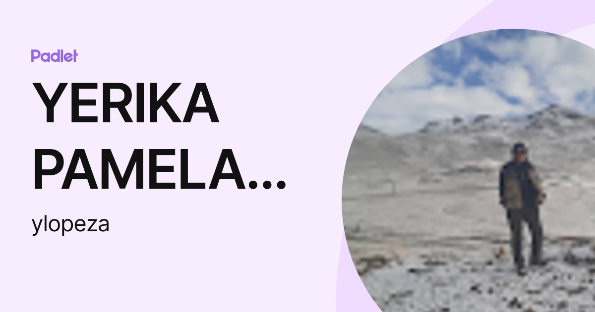 YERIKA PAMELA LOPEZ AGUILAR (ylopeza) profile | Padlet