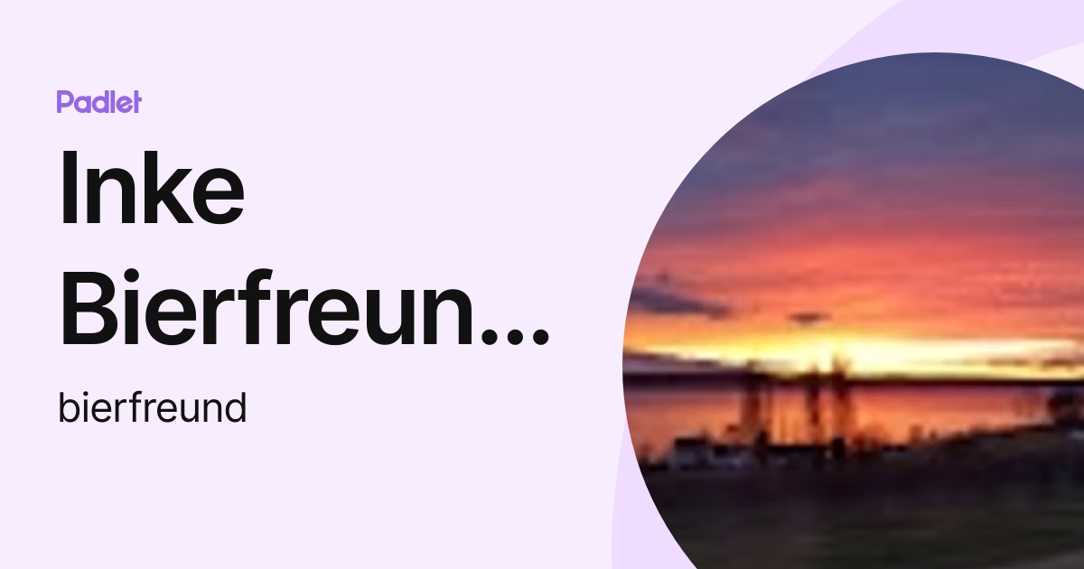 Inke Bierfreund-Busse (bierfreund) profile | Padlet