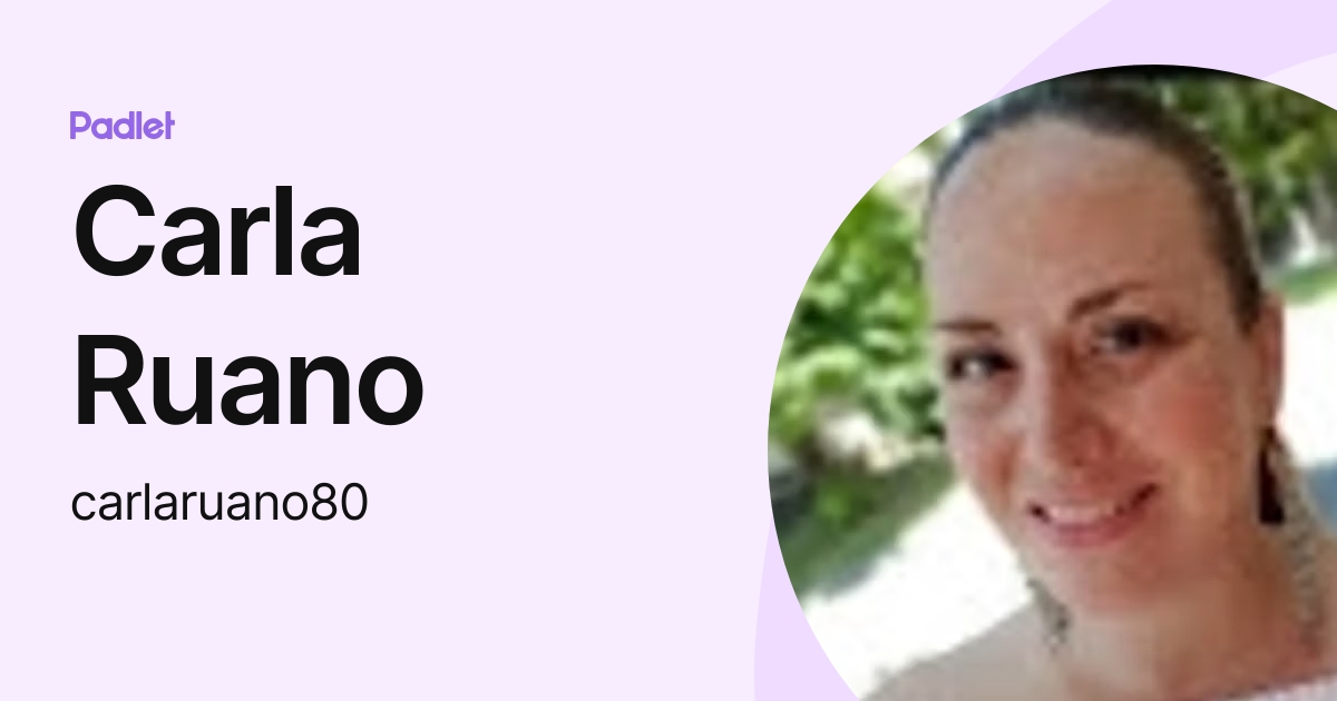 Carla Ruano (carlaruano80) profile | Padlet