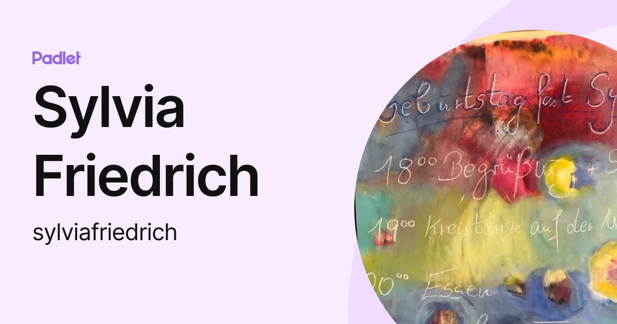 Sylvia Friedrich (sylviafriedrich) profile | Padlet