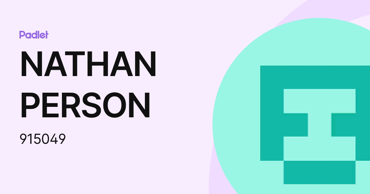 NATHAN PERSON (915049) profile | Padlet