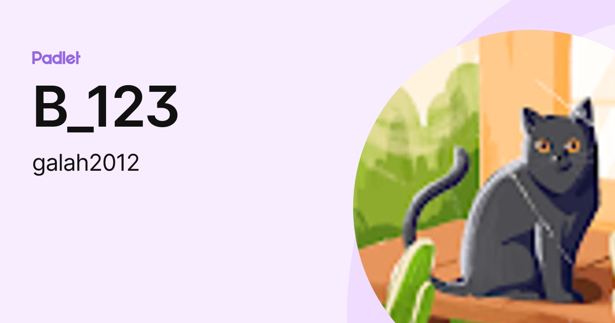 B_123 (galah2012) profile | Padlet