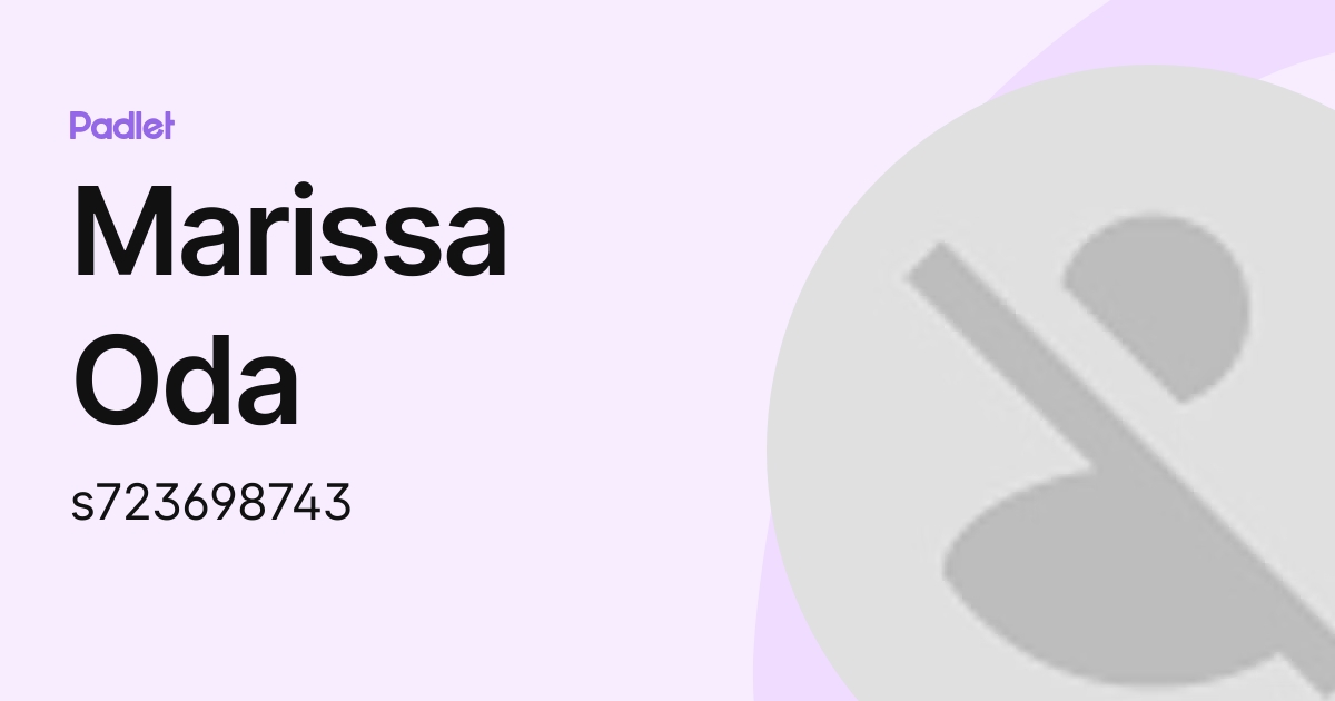 Marissa Oda (s723698743) profile | Padlet