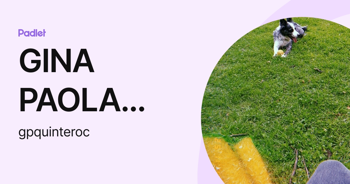 GINA PAOLA QUINTERO CUERVO (gpquinteroc) profile | Padlet