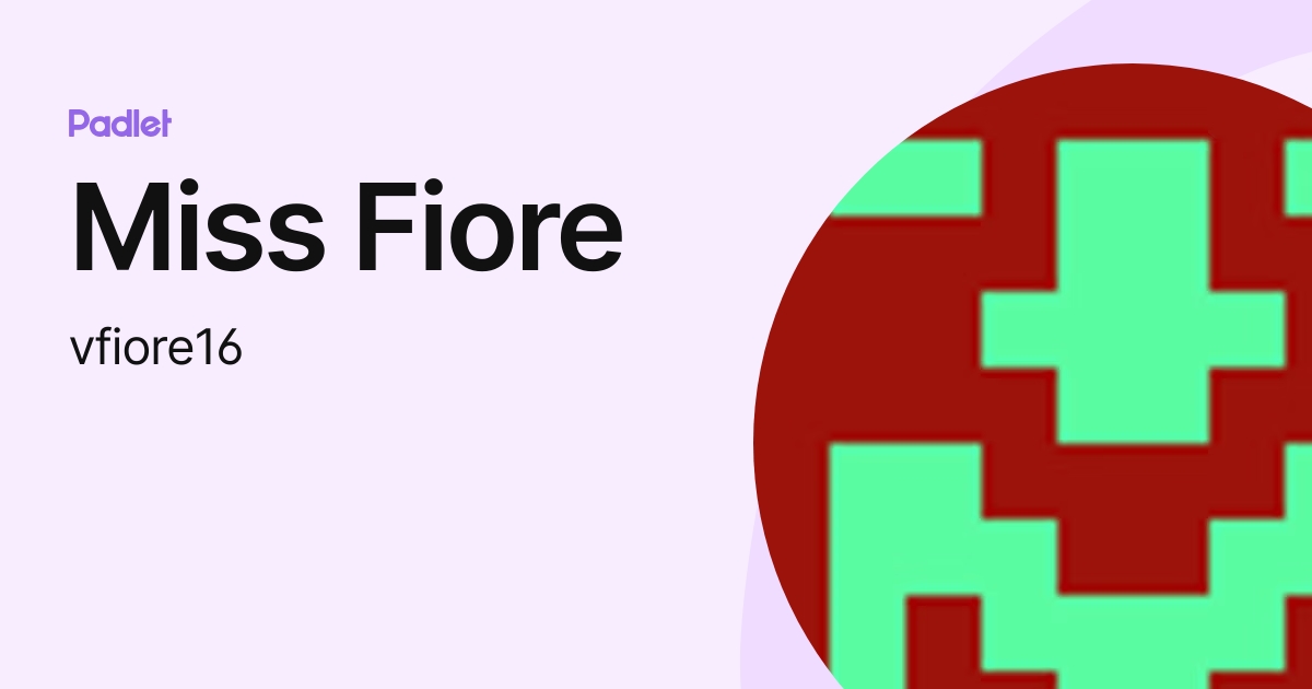 Miss Fiore (vfiore1) profile | Padlet