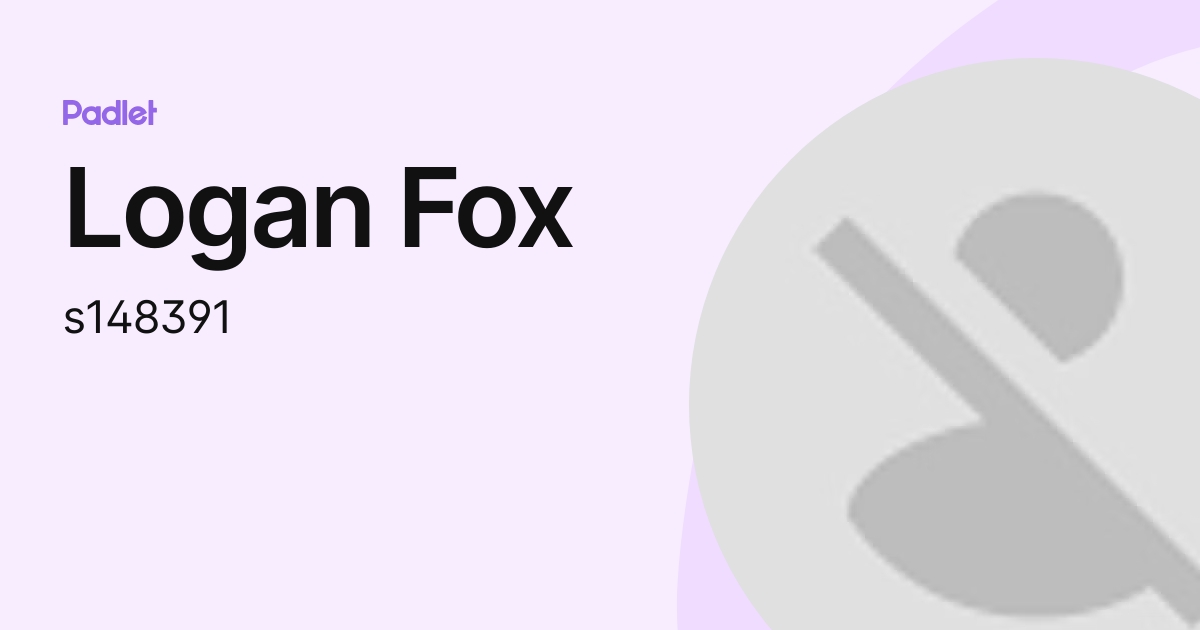 Logan Fox (s148391) profile | Padlet