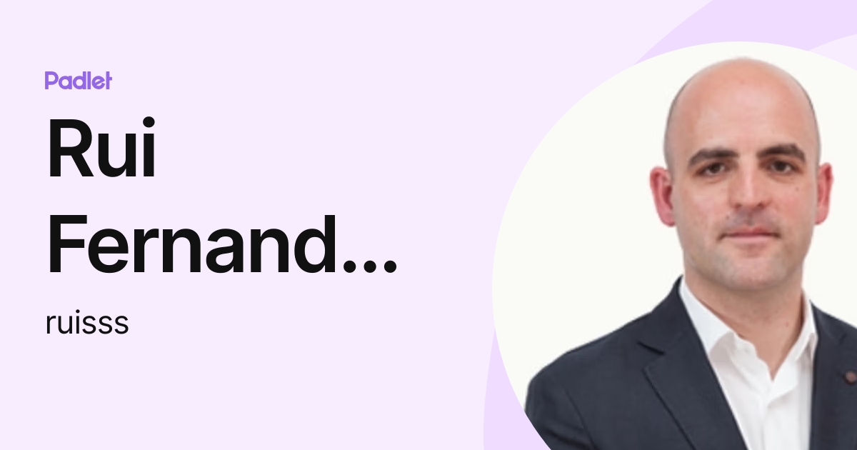 Rui Fernando Costa (ruisss) profile | Padlet