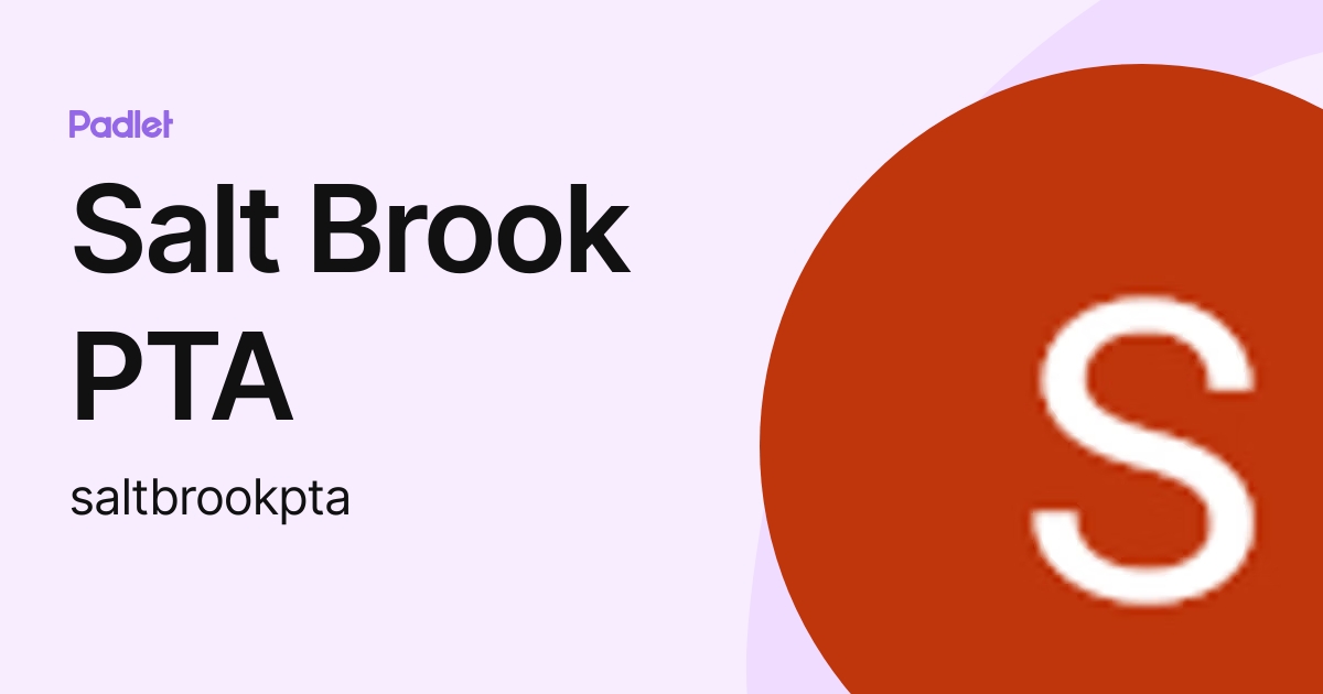 Salt Brook PTA (saltbrookpta) profile | Padlet