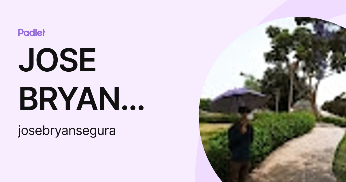 JOSE BRYAN SEGURA CERNA (josebryansegura) profile | Padlet