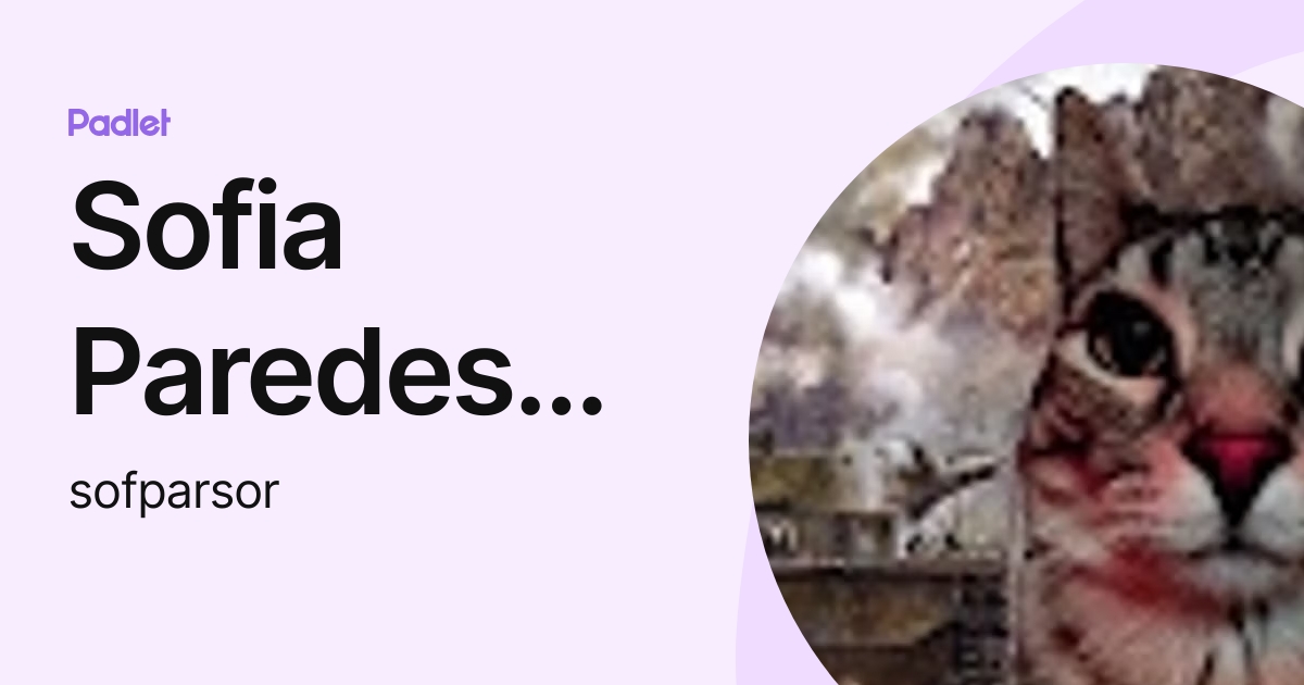 Sofia Paredes Soria (sofparsor) profile | Padlet