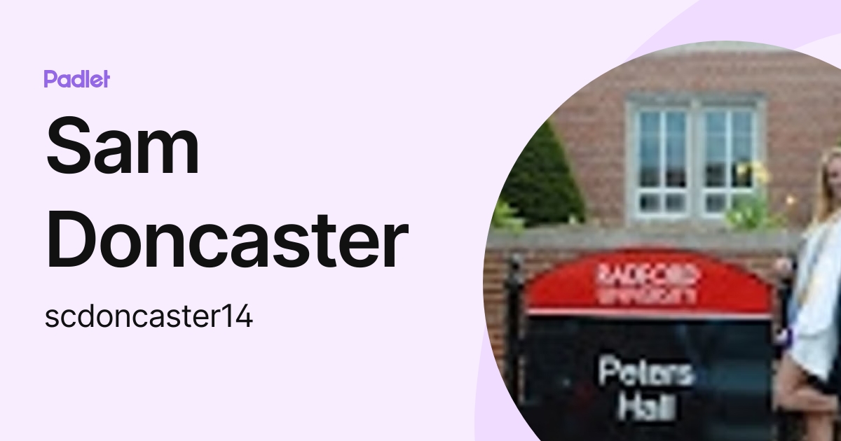 Sam Doncaster (scdoncaster14) profile | Padlet