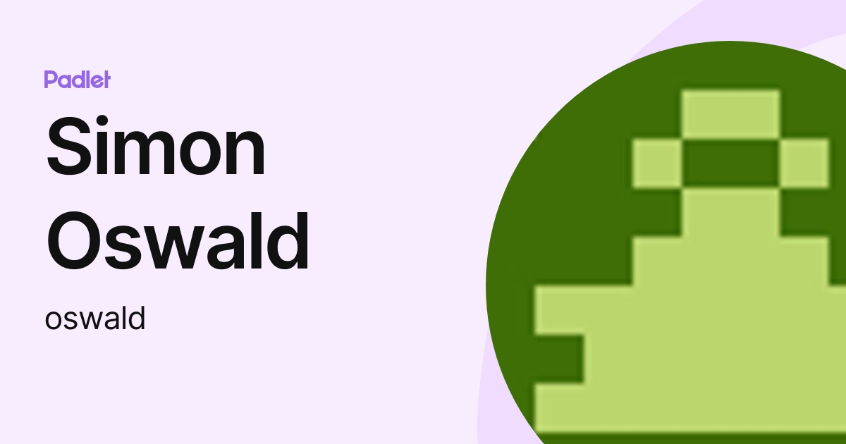 Simon Oswald (oswald) profile | Padlet