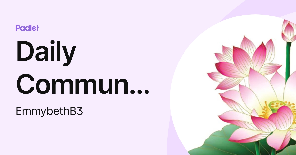 Daily Community Resources (EmmybethB3) profile | Padlet