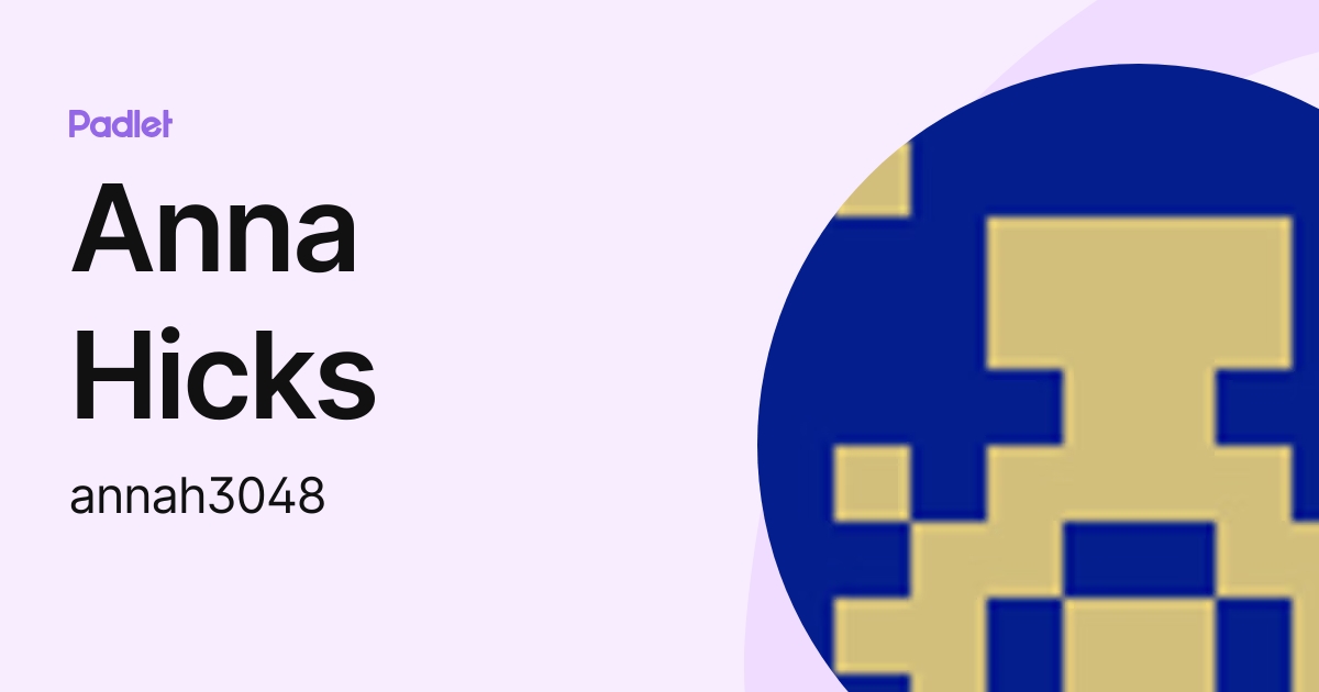 Anna Hicks (annah3048) profile | Padlet