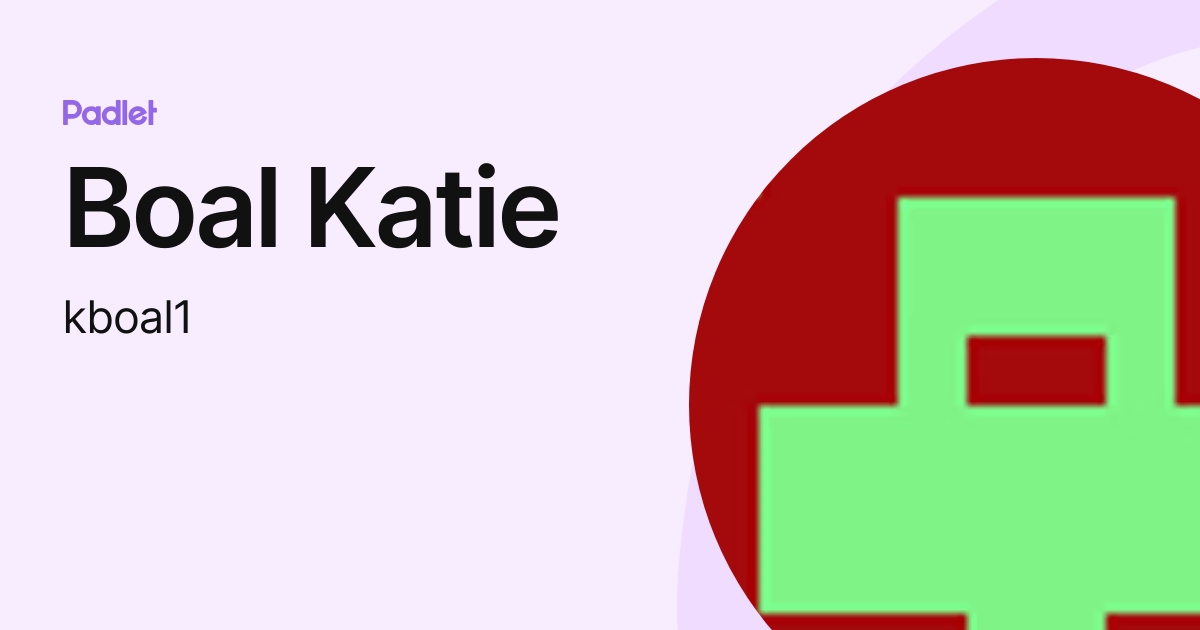 Boal Katie (kboal1) profile | Padlet
