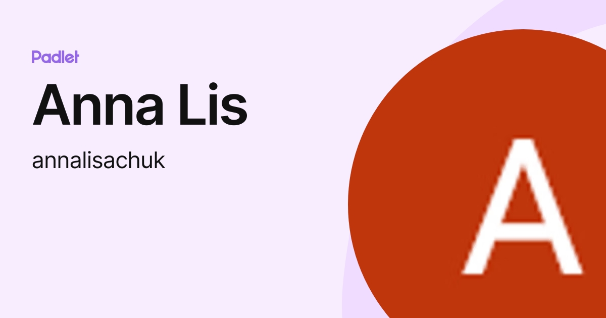 Anna Lis (annalisachuk) profile | Padlet