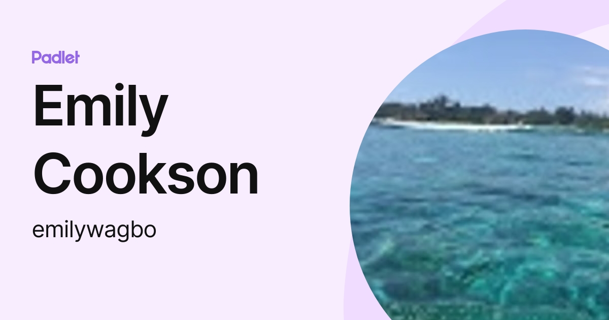 Emily Cookson (emilywagbo) profile | Padlet