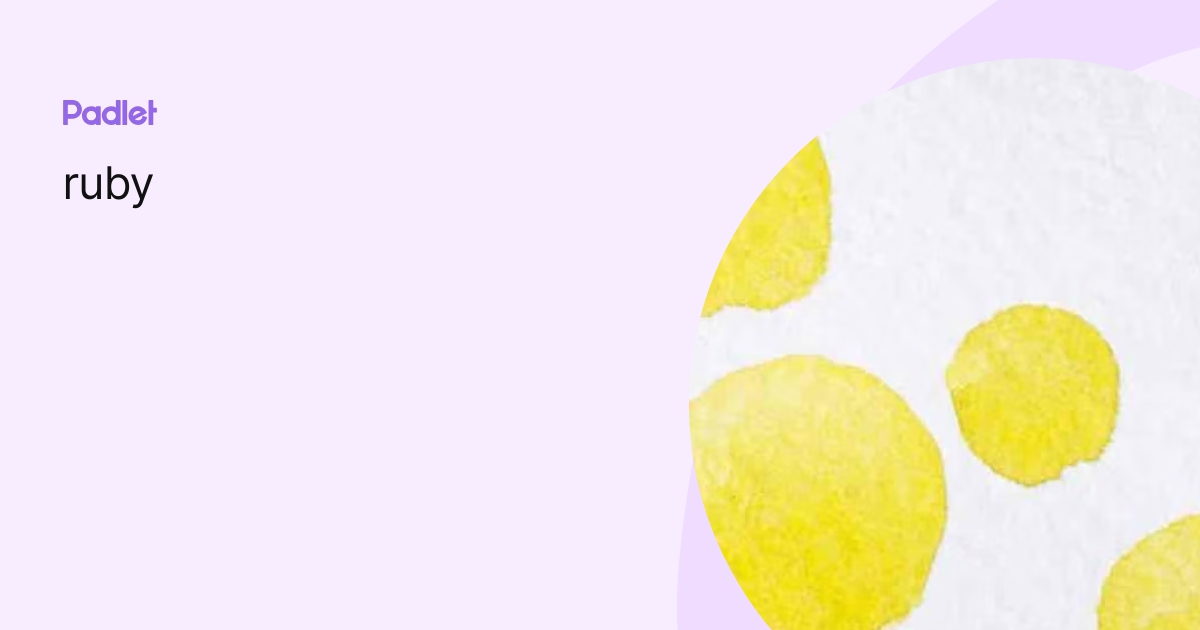 ruby profile | Padlet