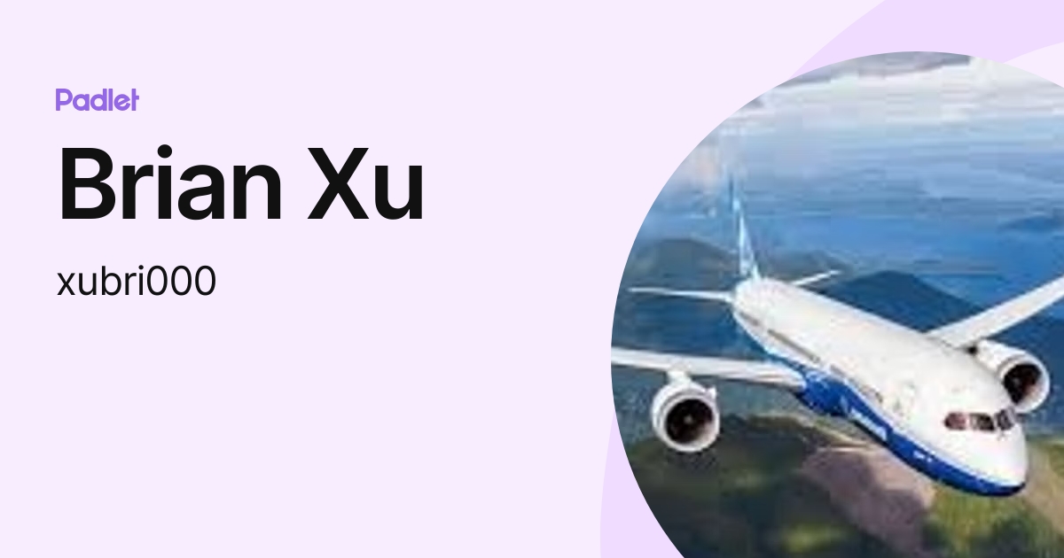 Brian Xu (xubri000) profile | Padlet
