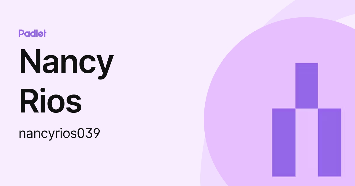 Nancy Rios (nancyrios039) profile | Padlet