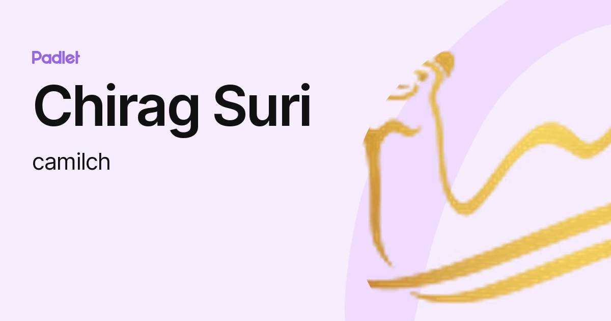 Chirag Suri (camilch) profile | Padlet