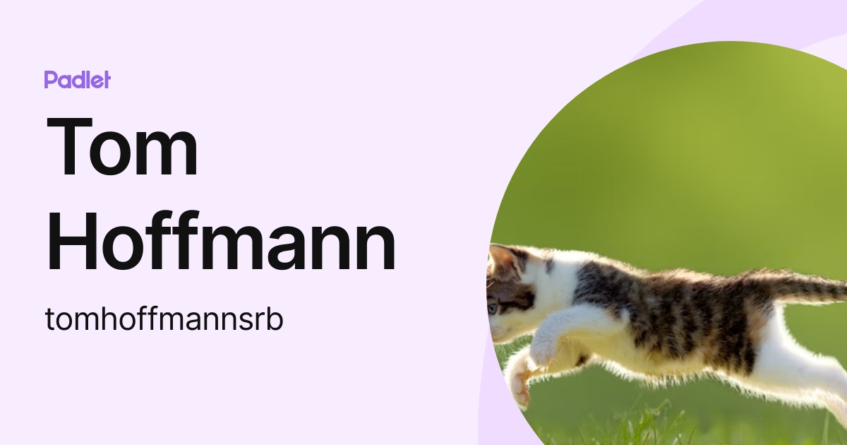 Tom Hoffmann (tomhoffmannsrb) profile | Padlet