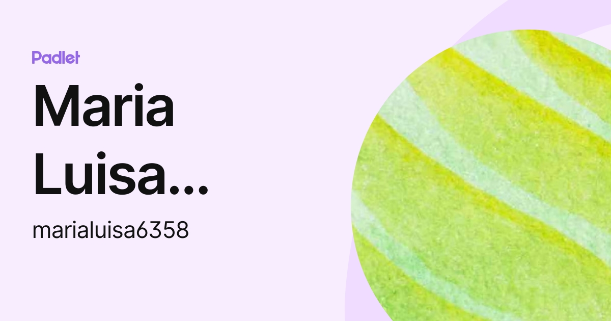 Maria Luisa Gamba (marialuisa6358) profile | Padlet