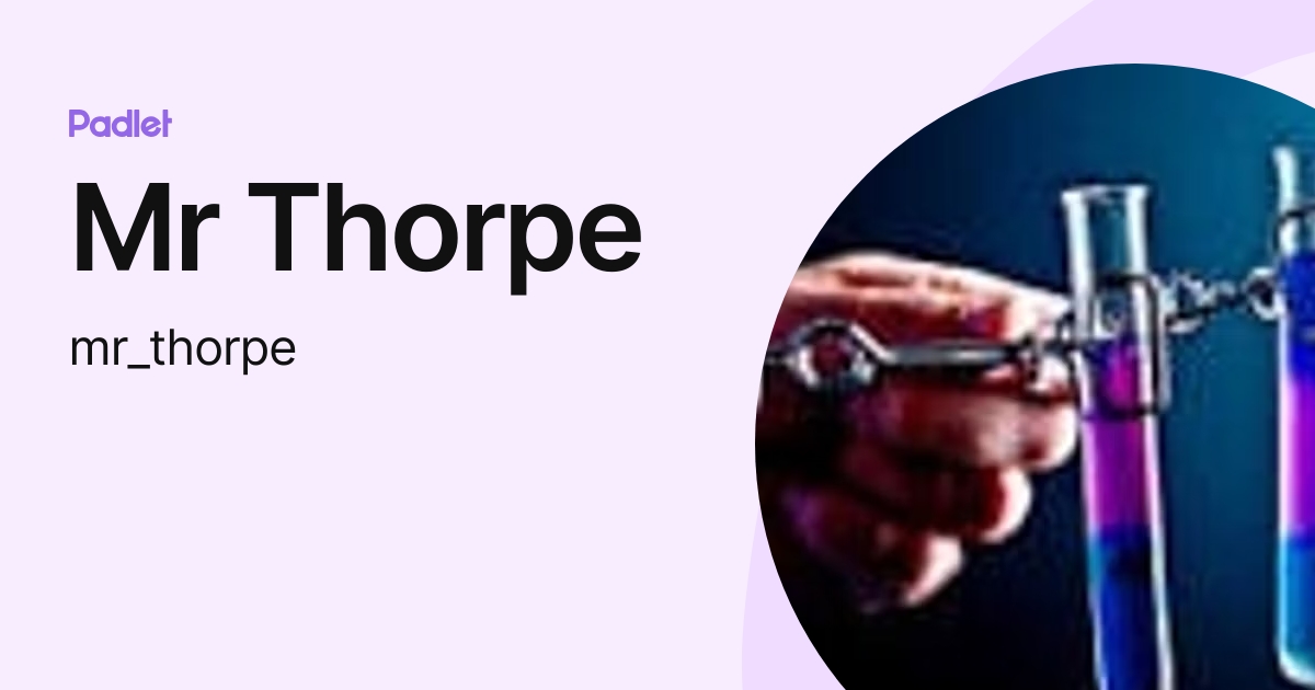 Mr Thorpe (mr_thorpe) profile | Padlet