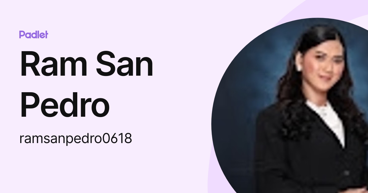 Ram San Pedro (ramsanpedro0618) profile | Padlet