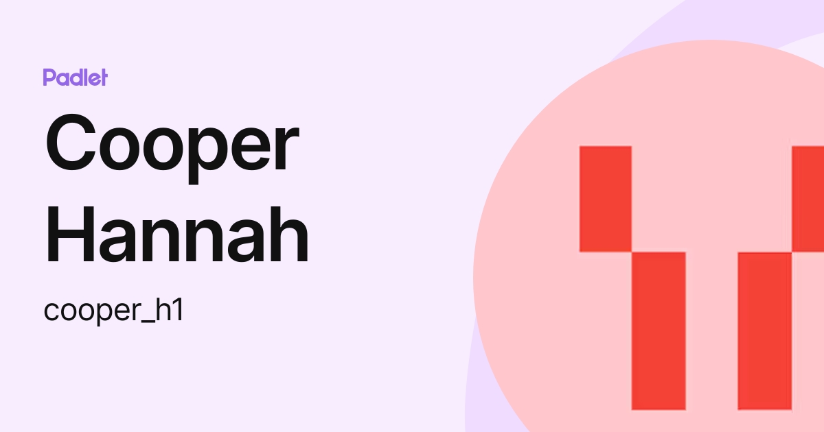 Cooper Hannah (cooper_h1) profile | Padlet