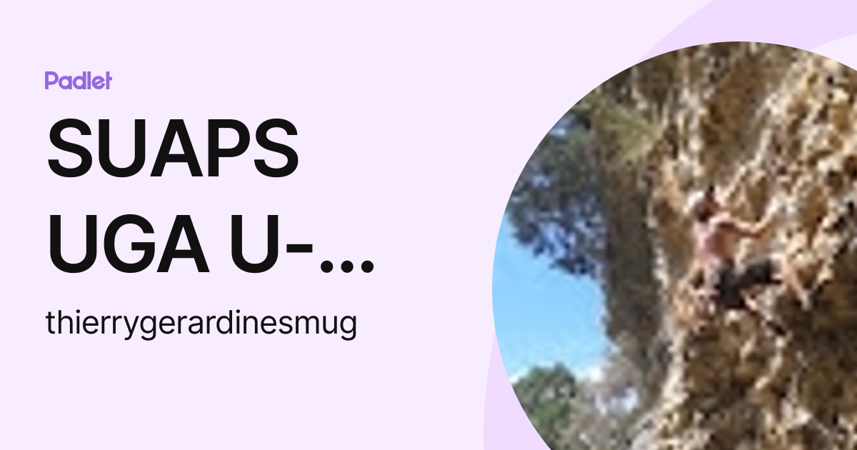 SUAPS UGA U-Grimpe (thierrygerardinesmug) profile | Padlet