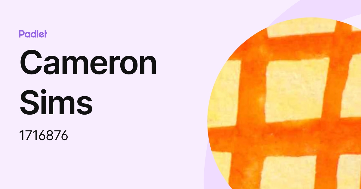 Cameron Sims (1716876) profile | Padlet