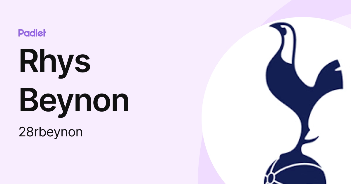 Rhys Beynon (28rbeynon) profile | Padlet