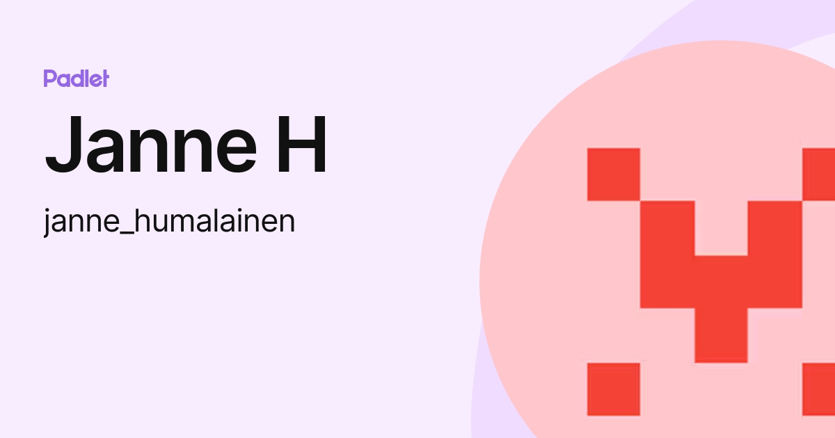 Janne H (janne_humalainen) profile | Padlet