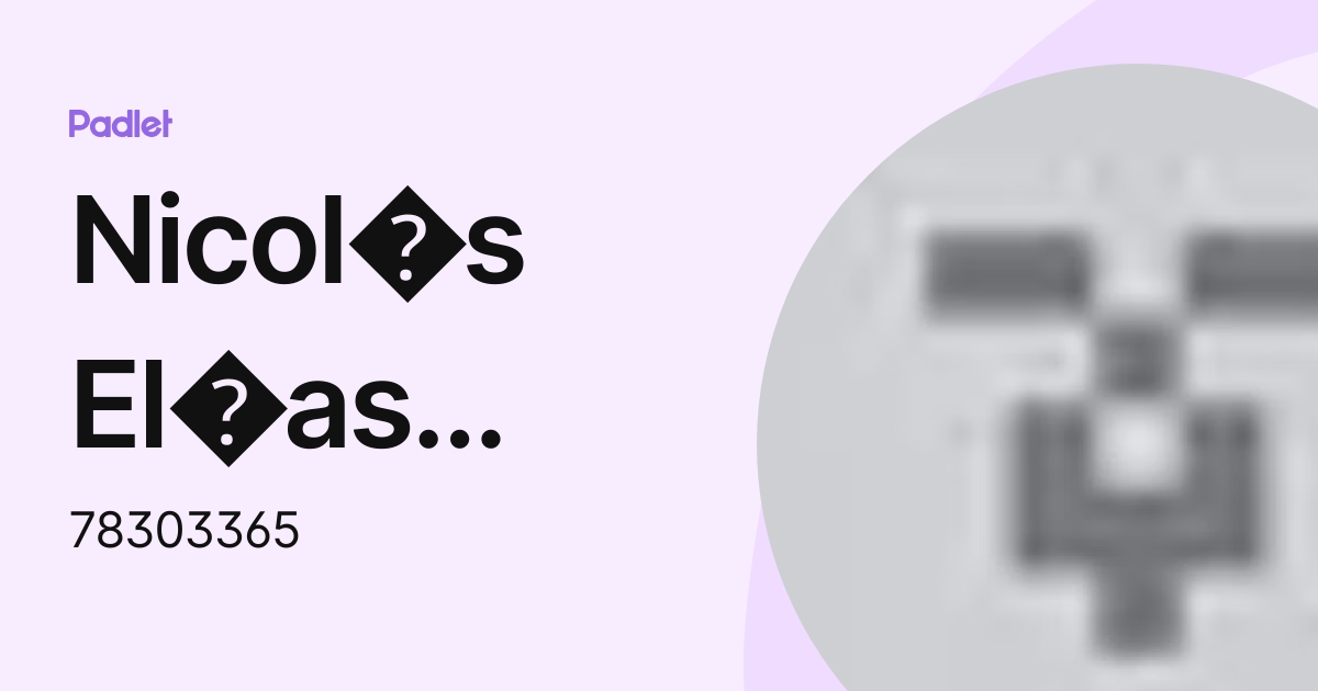 Nicol s El as C rdenas Mendoza (78303365) profile | Padlet