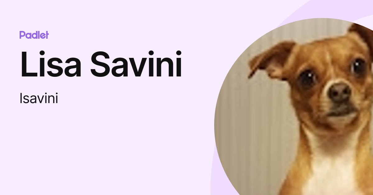 Lisa Savini (lsavini) profile | Padlet