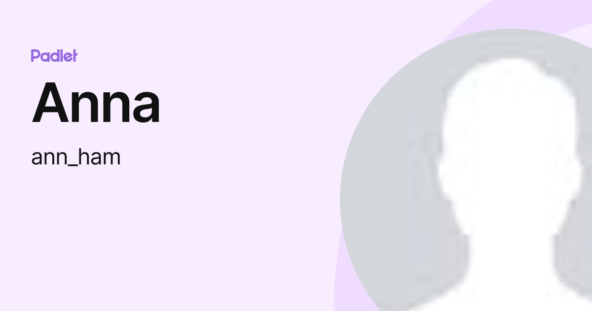 Anna (ann_ham) profile | Padlet