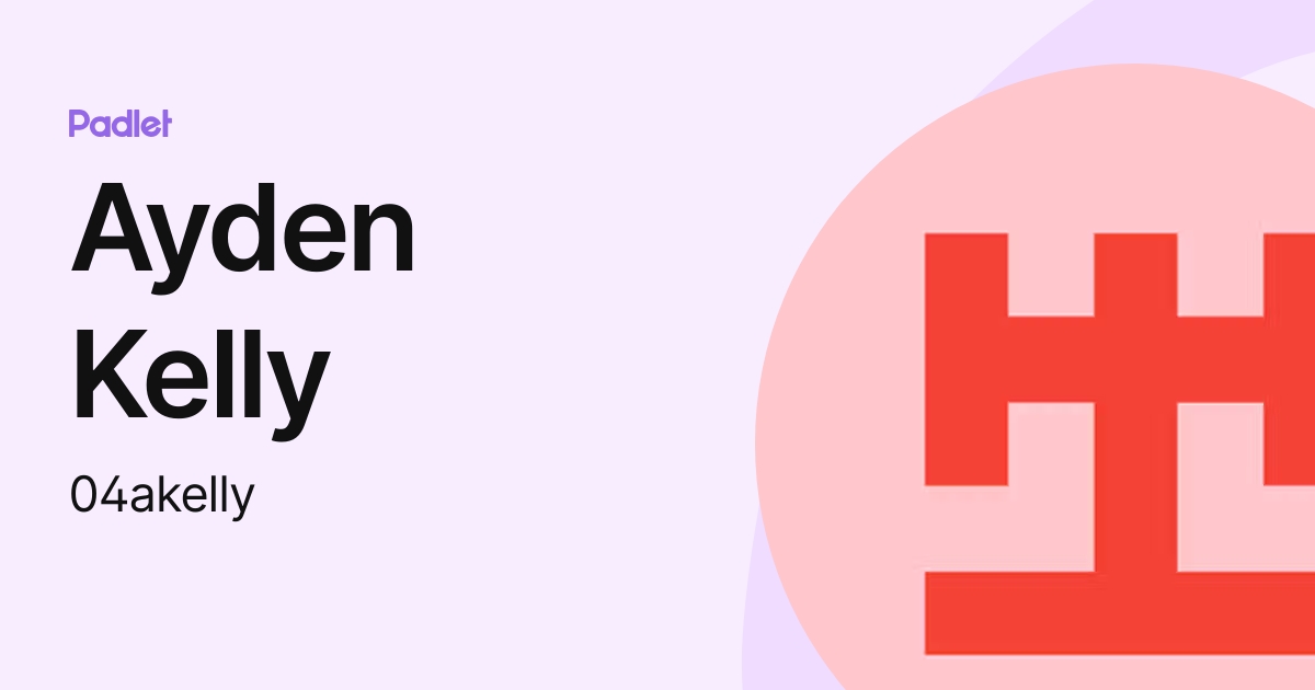 Ayden Kelly (04akelly) profile | Padlet