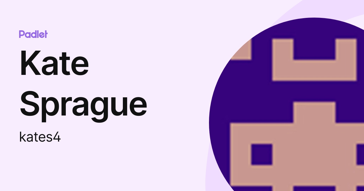 Kate Sprague (kates4) profile | Padlet