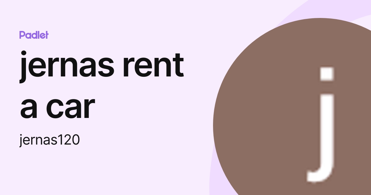 jernas rent a car (jernas120) profile | Padlet