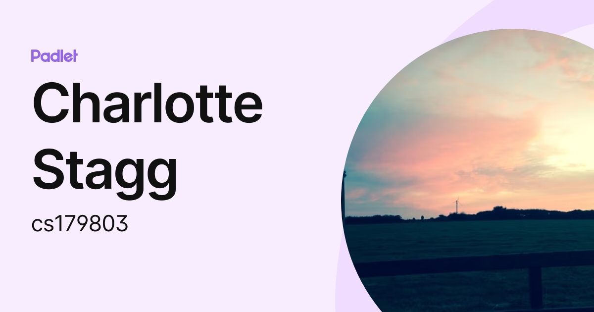Charlotte Stagg (cs179803) profile | Padlet