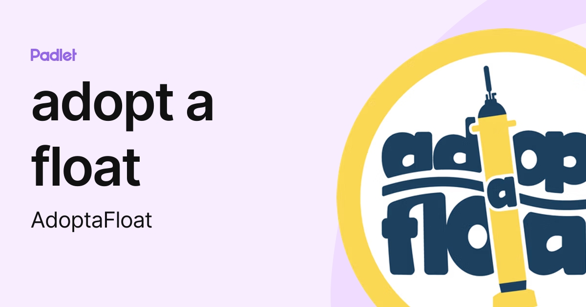 Profil de adopt a float (AdoptaFloat) | Padlet
