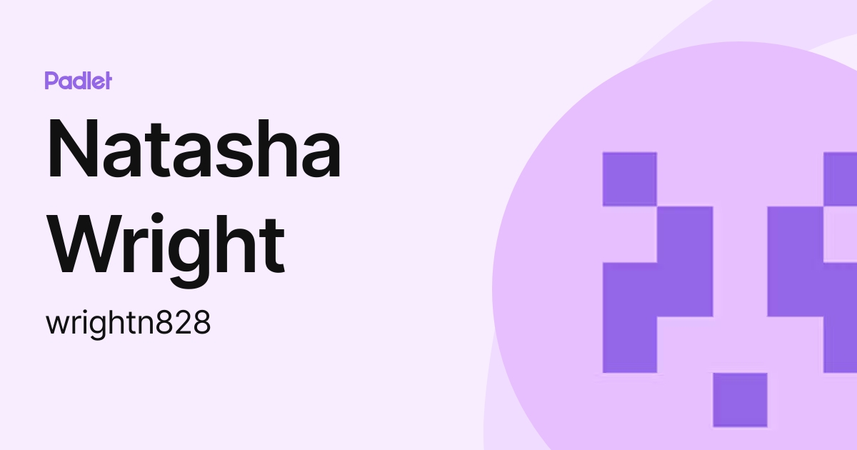 Natasha Wright (wrightn828) profile | Padlet